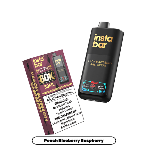 Insta Bar 80K Disposable Vape - Peach Blueberry Raspberry – Infinite ...